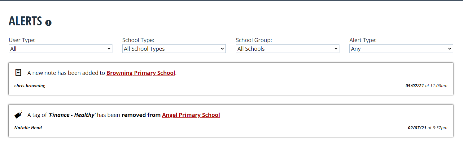 Notes and Alerts – Observatory